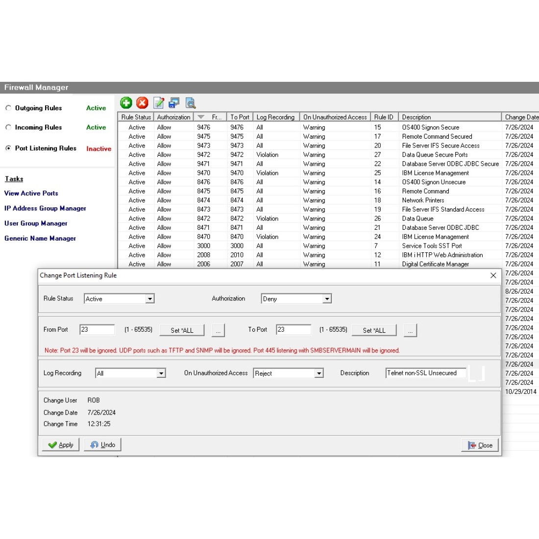 IBM i Firewall for OS400